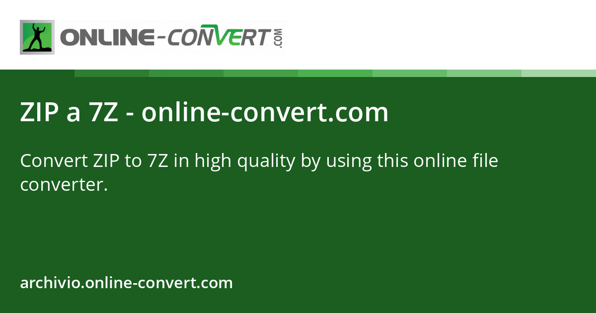 ZIP a 7Z - online-convert.com